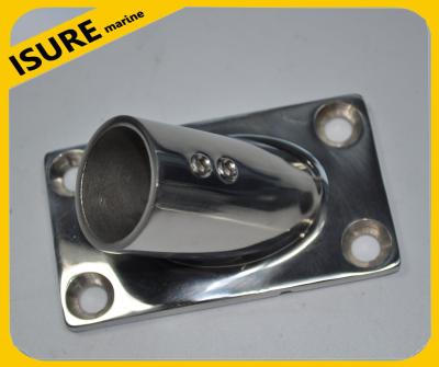 China BOAT HAND RAIL FITTING 30 degrees RECTANGULAR BASE STAINLESS steel for sale