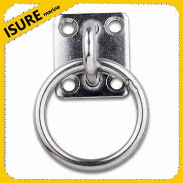 China Square eye plate with ring stainless steel for sale