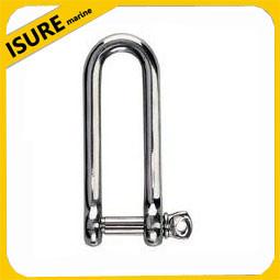 China Marine Grade Stainless Steel Long Dee Shackle Boat Shackle for sale