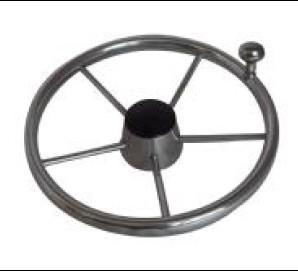 China spoke Destroyer Style Stainless Boat /Marine Steering Wheel with Knob for sale