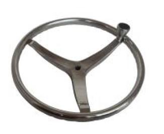 China STAINLESS STEEL SPORTWHEELW/FINGER GRIPS& CONTROL KNOB 3-spoke for sale