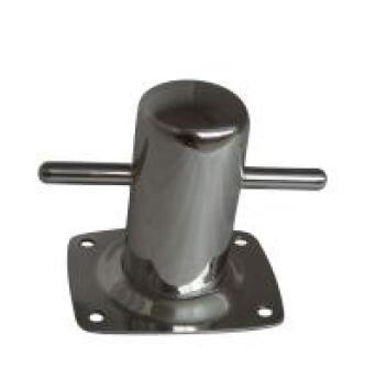 China 316 Polished Stainless Steel Bollard With Baseplate for sale