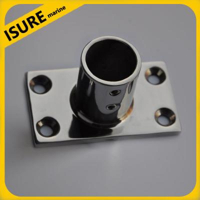 China Boat Hand Rail Fittings 90 Degree  Rectangular Base 316 Marine Stainless Steel for sale