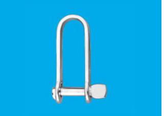China STAINLESS STEEL LONG DEE SHACKLE WITH SINGLE CAPTIVE PIN for sale