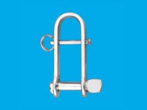 China STAINLESS STEEL LONG DEE SHACKLE WITH DOUBLE CAPTIVE PIN for sale