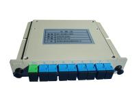 China Insert Type Optical Fiber PLC Splitter 55dB With SC UPC Connectors for sale