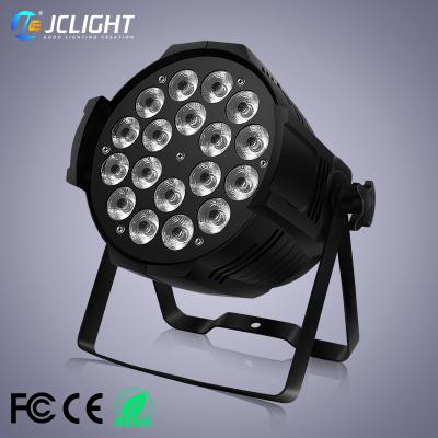 China Indoor 0~100% Dimmer 18x12w Led Par Light For DJ Stage Equipment Lighting 18pcs Rgbwa 5in1 Disco Stage Lights for sale