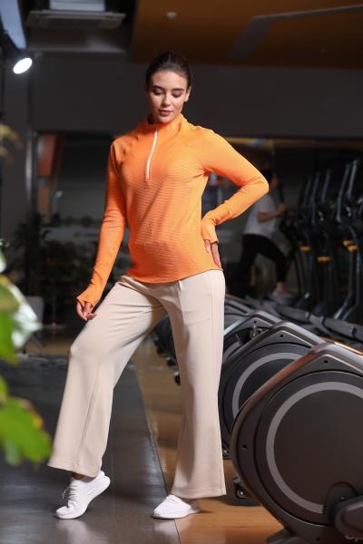 Quality Quarter Zip With Mock Neck Performance Long Sleeve Loose Fit Moisture Wicking for sale