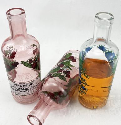 China 700 ml 750 ml 500 ml 1 litro garrafa de vinho de vidro transparente personalizada com logotipo personalizado à venda