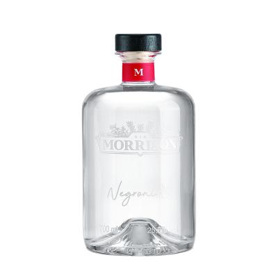 China Duidelijk glas 100 ml 250 ml 375 ml 500 ml Ronde bevroren wijn Vodka fles met kurkstop Te koop