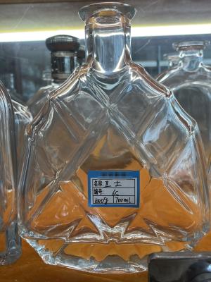 中国 200ml 500ml 750ml 1000Ml ガラスのボトル ブランデー用コルク ラム用テキラ スピリット ジン ウォッカ ウイスキー 販売のため