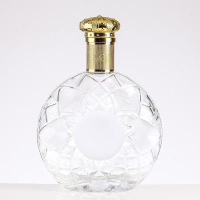 China Forma única Vidro Vazio Botella de Vodka Botella de Whiskey 375ml 500ml 700ml para Liquor Direct à venda