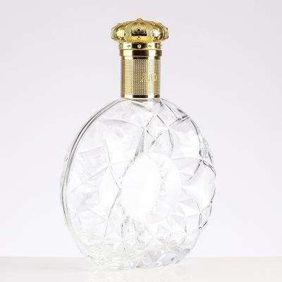 China Forma única Vidro Vazio Botella de Vodka Botella de Whiskey 375ml 500ml 700ml para Liquor Direct à venda