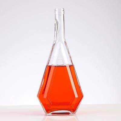 Cina Super Flint 70cl bottiglia di vetro a forma di rombo unica ideale di brandy liquore whisky 750ml in vendita