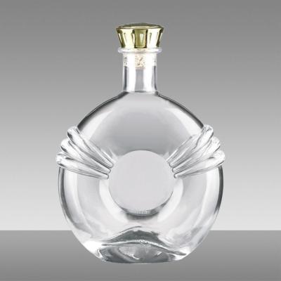 China 750 ml glazen fles voor whiskey aangepast extra flint lege fles Te koop