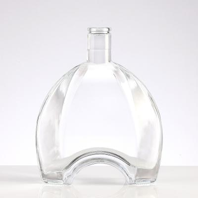 Cina Bottiglia di vetro liquore chiaro da 500 ml a 750 ml per cognac XO whisky design personalizzato e bevande in vendita