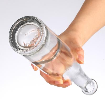 China Glas wijnflessen met lange nek voor whisky 375 ml 500 ml heldere lege drankflessen Te koop