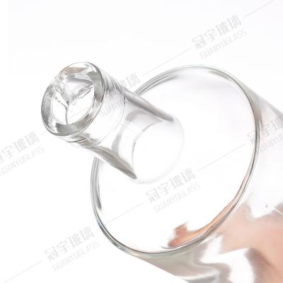 Cina 250 ml 500 ml 700 ml 1000 ml Bottiglia di liquore in vetro trasparente con sughero per la decorazione domestica in vendita