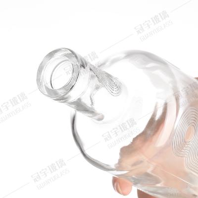 Cina Materiale di base Bottiglia intera Vodka e Brandy Bottiglia di vetro con serigrafia in vendita