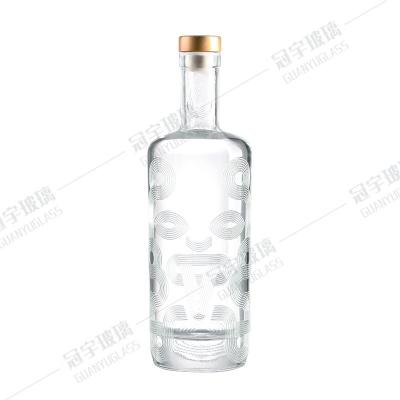 Cina Materiale di base Bottiglia intera Vodka e Brandy Bottiglia di vetro con serigrafia in vendita