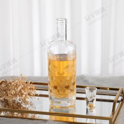 Cina Materiale di base Bottiglia intera Vodka e Brandy Bottiglia di vetro con serigrafia in vendita