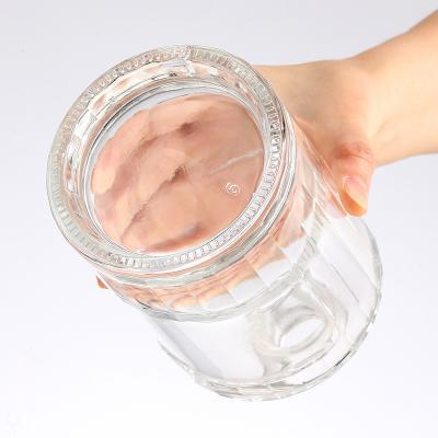 Cina Logo personalizzato Botella De Vidrio Acqua Bendita Ventilatore Bottiglia di vetro Tappo Bottiglia Butifull Luxury in vendita