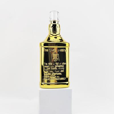 China 750ml Brown Glass Wine Bottle with Textured Surface in Beverage and Whisky for sale