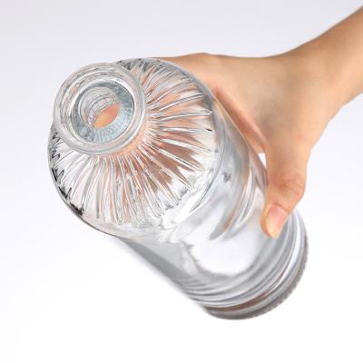 China 500ml Wine Glass Bottle with Cork Clear Transparent and Acid Etch Surface Handling for sale