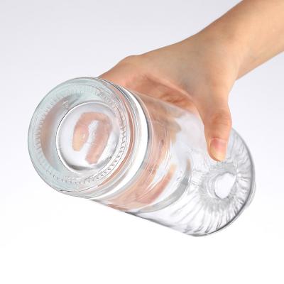 China 500ml Wine Glass Bottle with Cork Clear Transparent and Acid Etch Surface Handling for sale