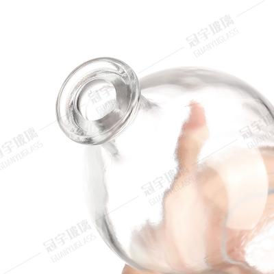China Acceptable Customer's Logo Glass Products 500ml 750ml Empty Alcohol Bottle with Cork for sale