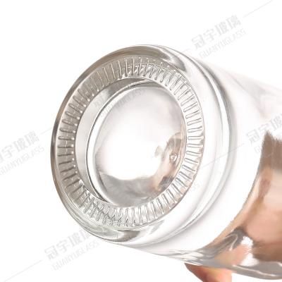 China Customized Glass Wine Bottle 700ml 750ml Long Neck Clear Collar Material for sale