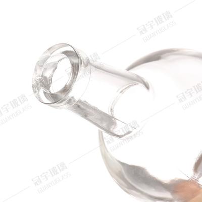 Cina Prodotti in vetro Coniglio chiaro rotondo Gin Rum Vodka Tequila Latte con tappo di sughero in vendita