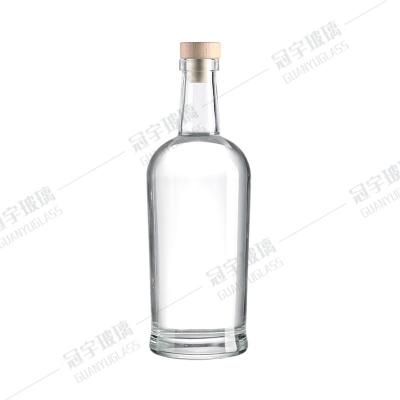 Cina Prodotti in vetro Coniglio chiaro rotondo Gin Rum Vodka Tequila Latte con tappo di sughero in vendita