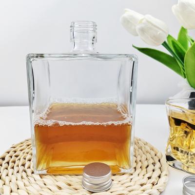 China Freely Collar Material Glass 550ml 750ml Whisky Empty Whiskey Bottle for Manufacture for sale