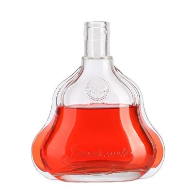 Cina Bottiglia di whisky spirit di vetro trasparente da 500 ml con tappo e tappo personalizzati in vendita