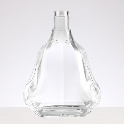 Cina Logo personalizzato 200ml 375ml 500ml 700ml 750ml 1000ml Bottiglia di vetro per vodka spirit a tappo in vendita