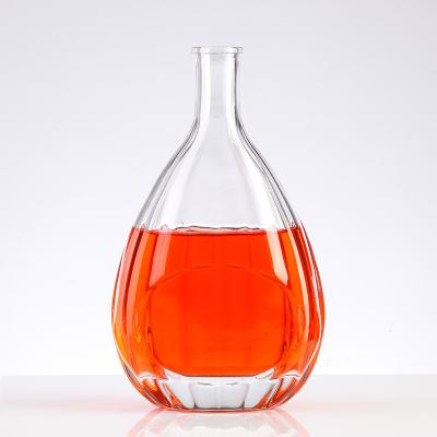 China Garrafa de vidro de vinho de beleza transparente de 500 ml com design único e tipo de vedação de cortiça à venda