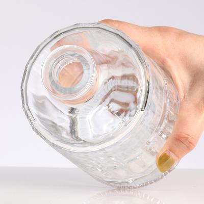 China 500ML Empty Glass Bottle for Whiskey Vodka Gin Hot Stamping Surface Handling Beverage for sale