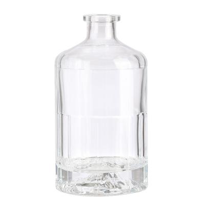 China 500ML Empty Glass Bottle for Whiskey Vodka Gin Hot Stamping Surface Handling Beverage for sale