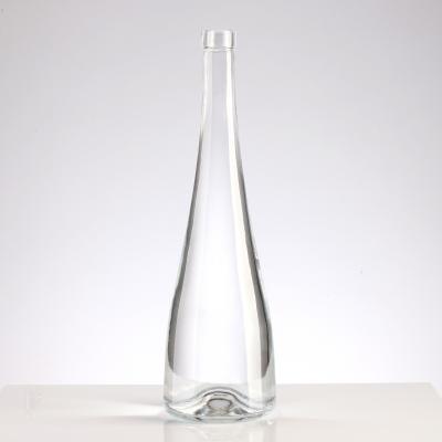 China Luxury Glass Bottle for Spirits Brandy Custom Empty Clear 375ml 500ml 750ml 15000ml for sale