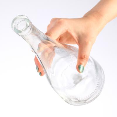 China Luxury Glass Bottle for Spirits Brandy Custom Empty Clear 375ml 500ml 750ml 15000ml for sale