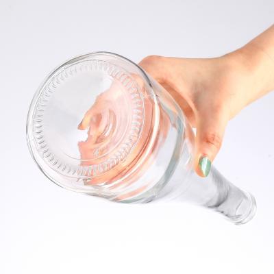China Luxury Glass Bottle for Spirits Brandy Custom Empty Clear 375ml 500ml 750ml 15000ml for sale
