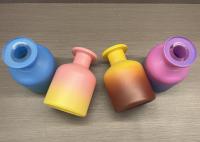 China 50ml 100ml Black Frosted Glass Essential Oils Diffuser Simple Round Reed Diffuser Bottle for sale