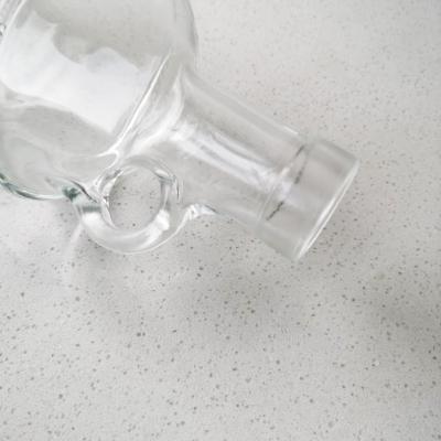 Cina Prodotti di vetro 750 ml Bottiglia con sughero per liquori Vodka Collare di vetro trasparente in vendita