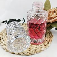 China Acid Etch Surface Handling Perfume Bottle for Empty Glass Bottle Hanging Car Diffuser for sale