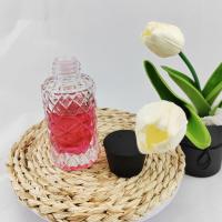 China Acid Etch Surface Handling Perfume Bottle for Empty Glass Bottle Hanging Car Diffuser for sale