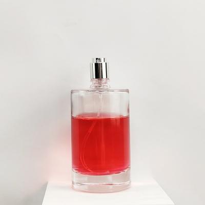 Cina Bottiglia di profumo in vetro rotondo con tappo d' argento vuoto con fondo spessa e materiale trasparente in vendita
