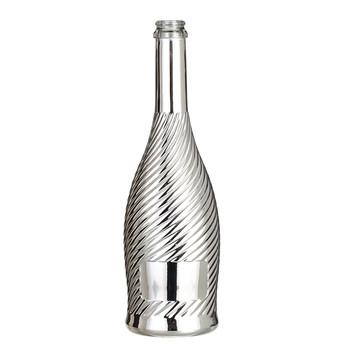Cina Bottiglia di vetro a rilievo di livello di liquore materiale di vetro e tappo con sigillamento a spazzola in vendita