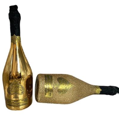Cina OEM/ODM Welcome Vodka Hot Stamping Vetro trasparente per prodotti in vetro di bottiglia d'oro di gin in vendita