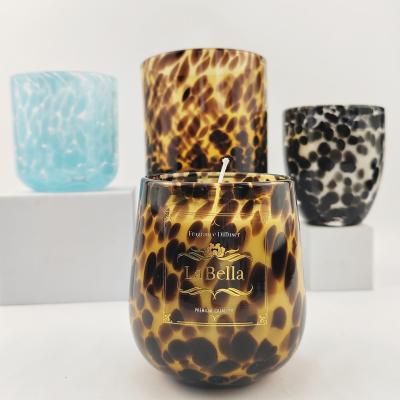 Cina 8 oz 10 oz 14 oz Luxury Empty Candle Jars Custom Logo Colorato Contenitore Capo e Scatola in vendita